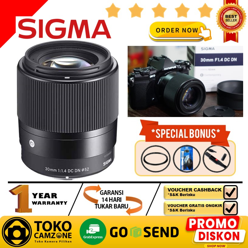 Jual Sigma 30mm F1.4 DC DN Autofocus Lens For M4/3 MFT Olympus ...