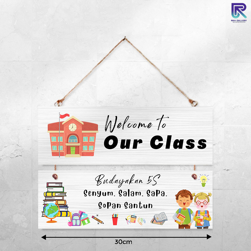 Jual RHA GALLERY Hiasan Dinding Gantung SET Budaya 5S Selamat Datang Edukasi Pajangan Sekolah ...