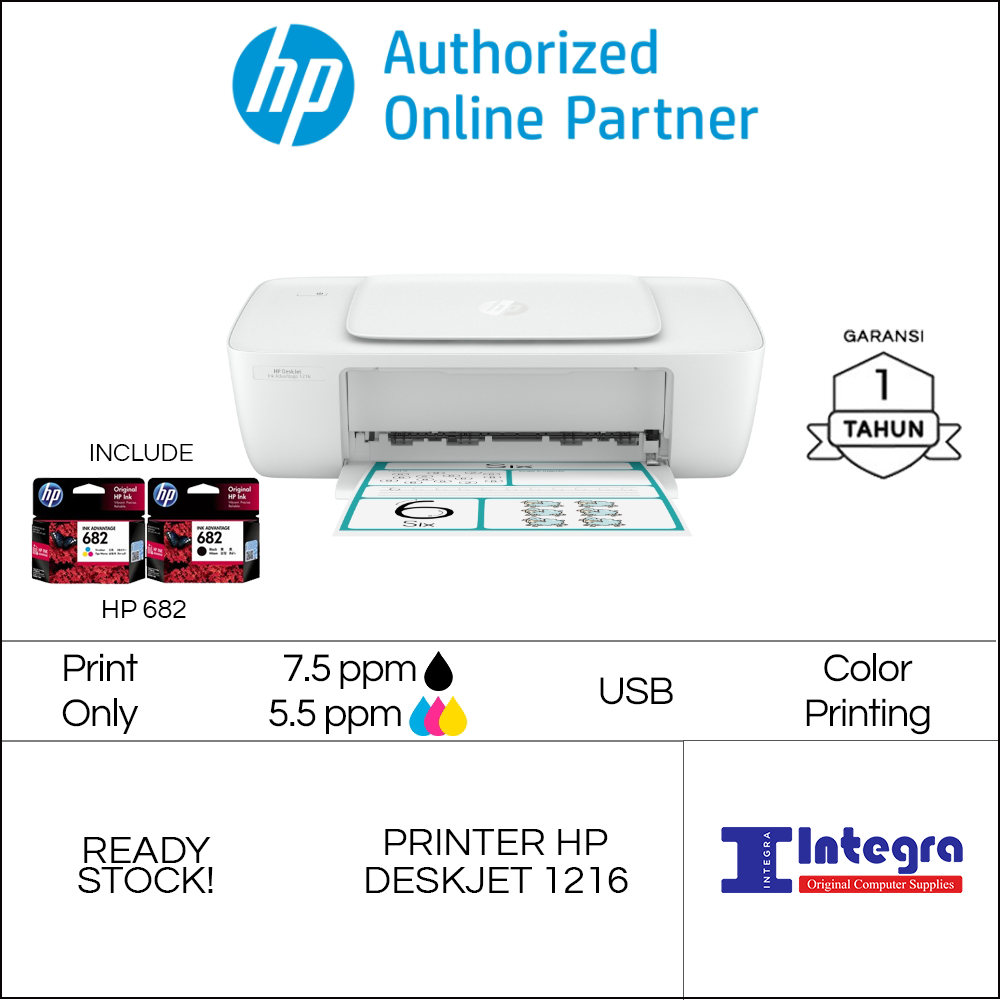 Jual Printer HP DeskJet 1216 USB Print Only Garansi Resmi HP Indonesia ...