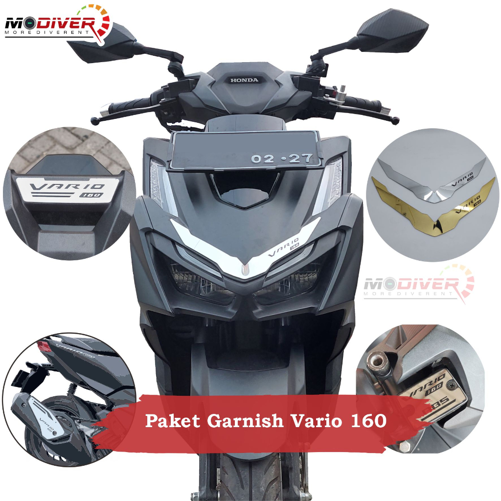 Jual Paket Aksesoris Garnish Emblem VARIO 160 | Shopee Indonesia