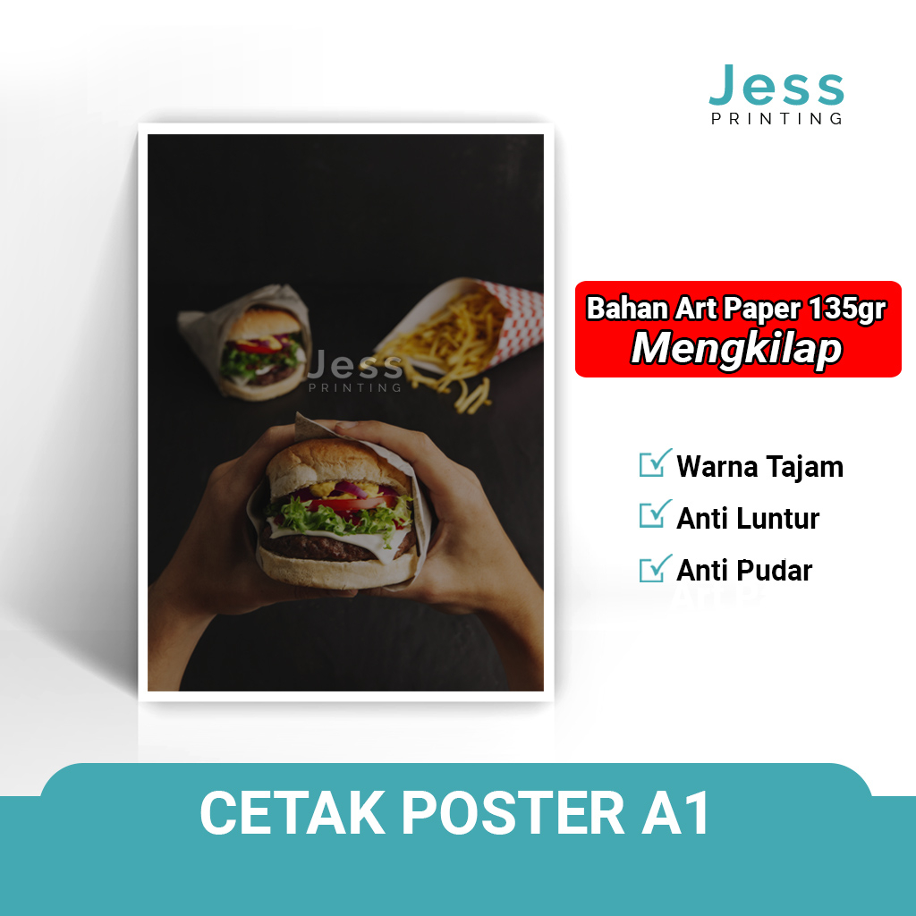 Jual Print Cetak Poster Besar Ukuran A1 Bahan Art Paper 135gsm Warna ...