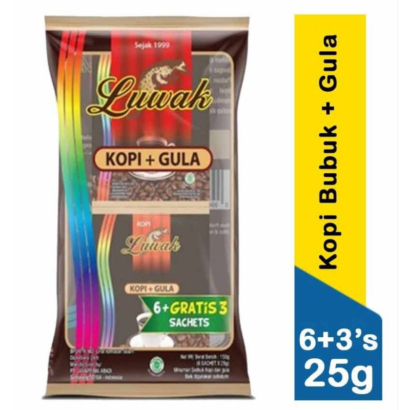 Jual kopi luwak kopi plus gula isi 6+3pcs | Shopee Indonesia