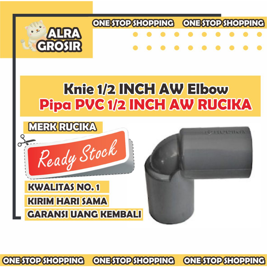 Jual KNIE KNEE KENI 1/2" 3/4" 1" AW Elbow Pipa PVC 1/2" 3/4" 1" AW ...