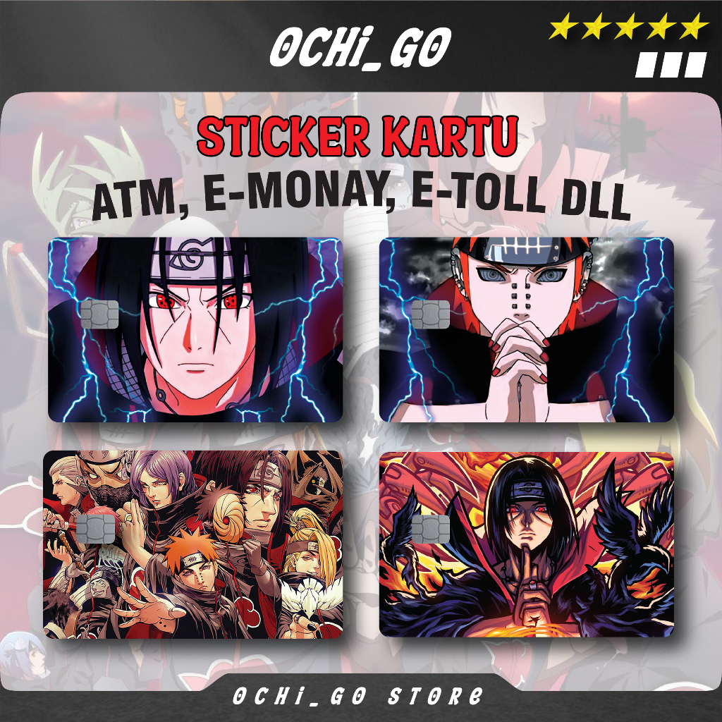Jual Stiker Sticker Kartu Atm Garskin Skin Card Atm Anime - Akatsuki ...