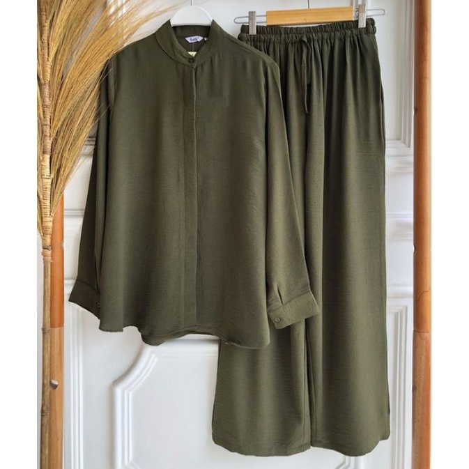 Jual Hanna Set jumbo ld 125 Crinkle Airflow - Setelan polos jumbo inata set / Setcel wanita ...