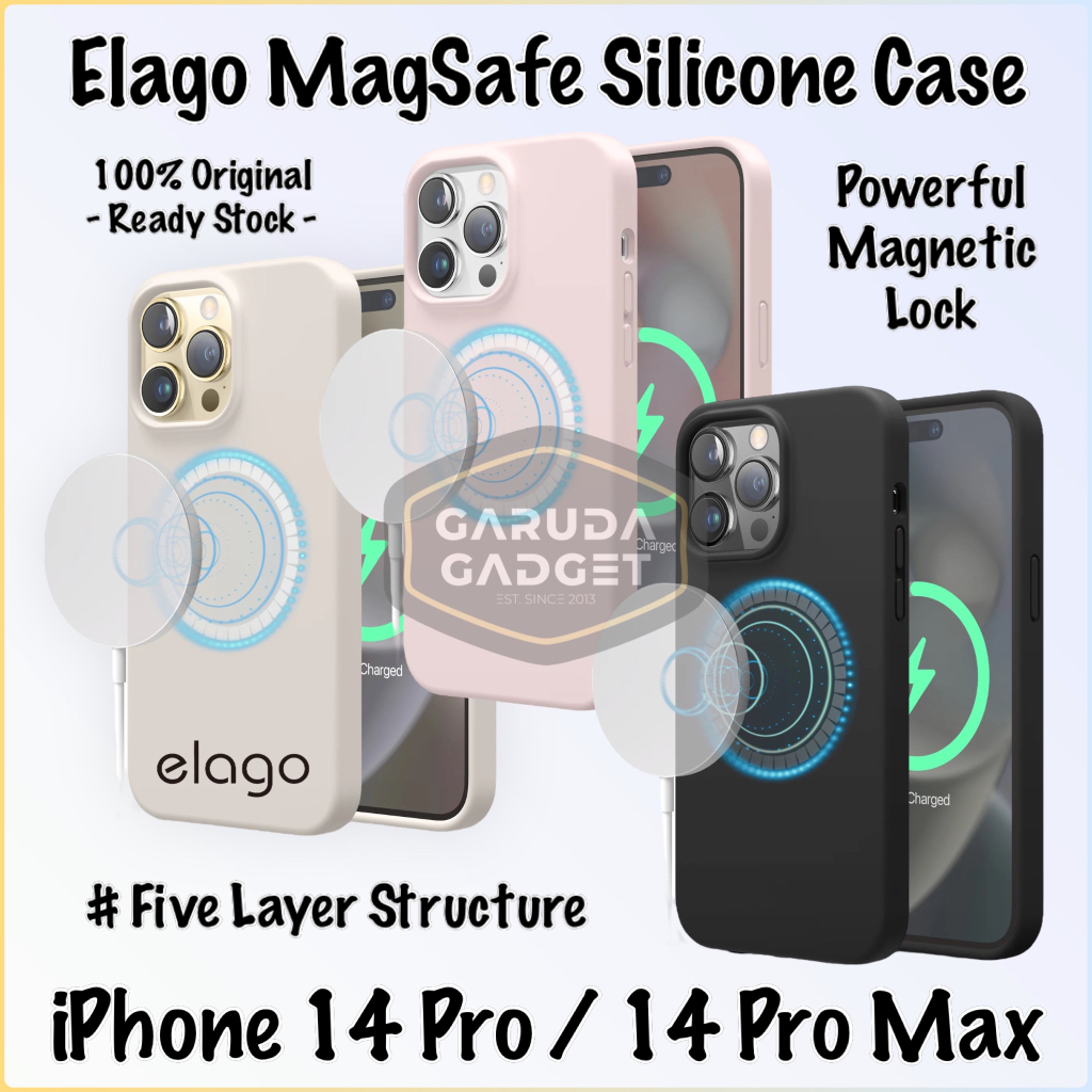 Jual MagSafe Case iPhone 14 Pro Max Elago Premium Silicone Casing Cover ...