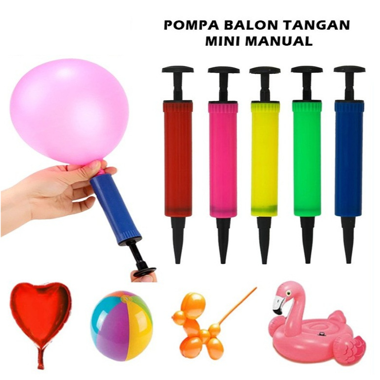 Jual Pompa Balon Tangan Manual / Alat Pompa Tiup Angin Balloon Bola ...