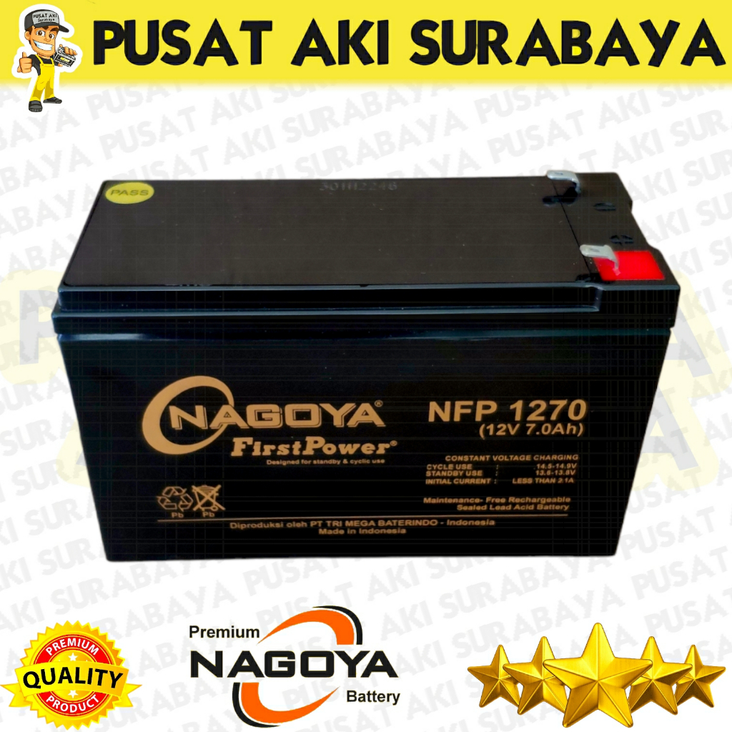 Jual BATERAI VRLA NAGOYA 12V 7AH SPRAYER PERTANIAN ELETRIK LAMPU ...