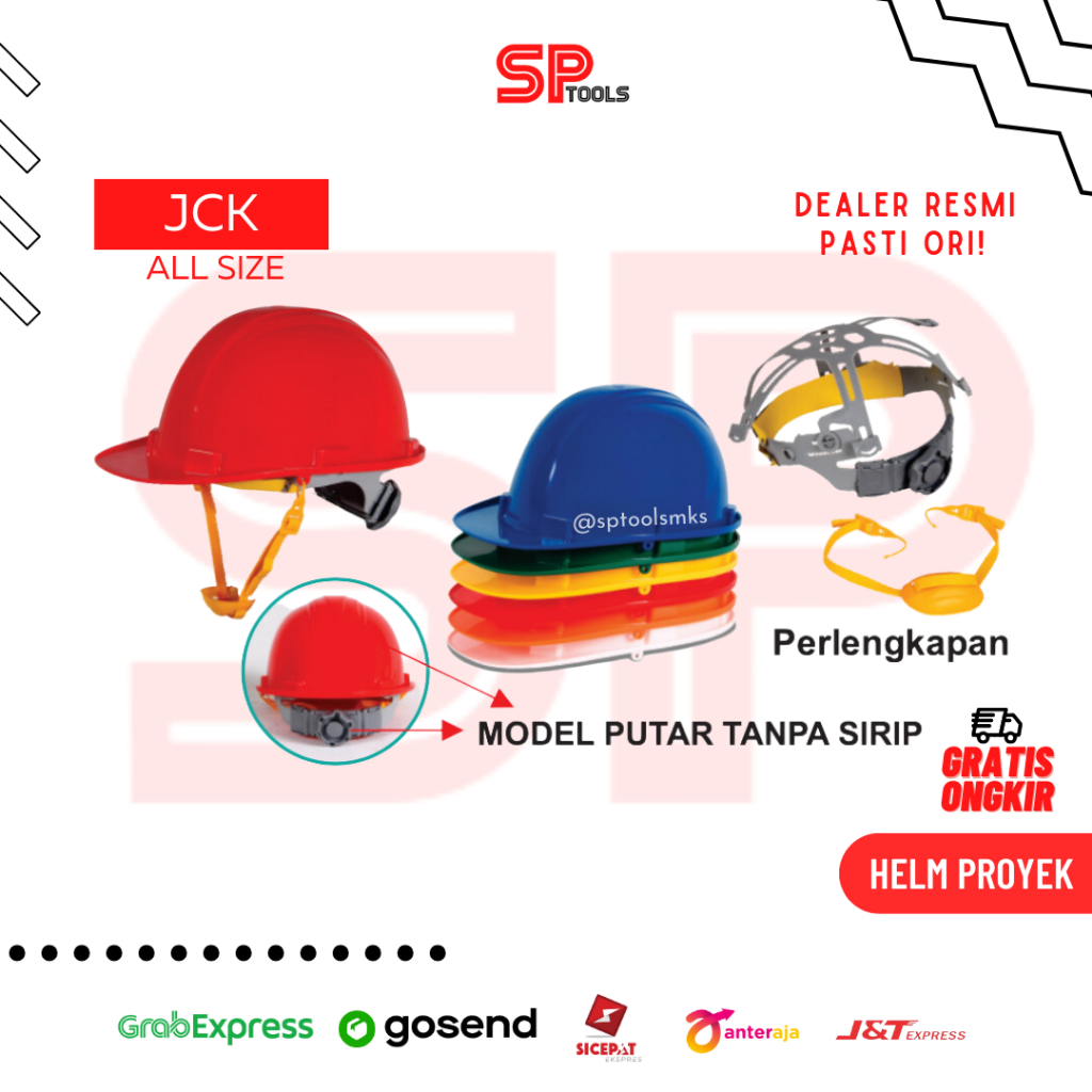 Jual HELM PROYEK / TOPI PELINDUNG KEPALA / SAFETY HELMET JCK SET ...