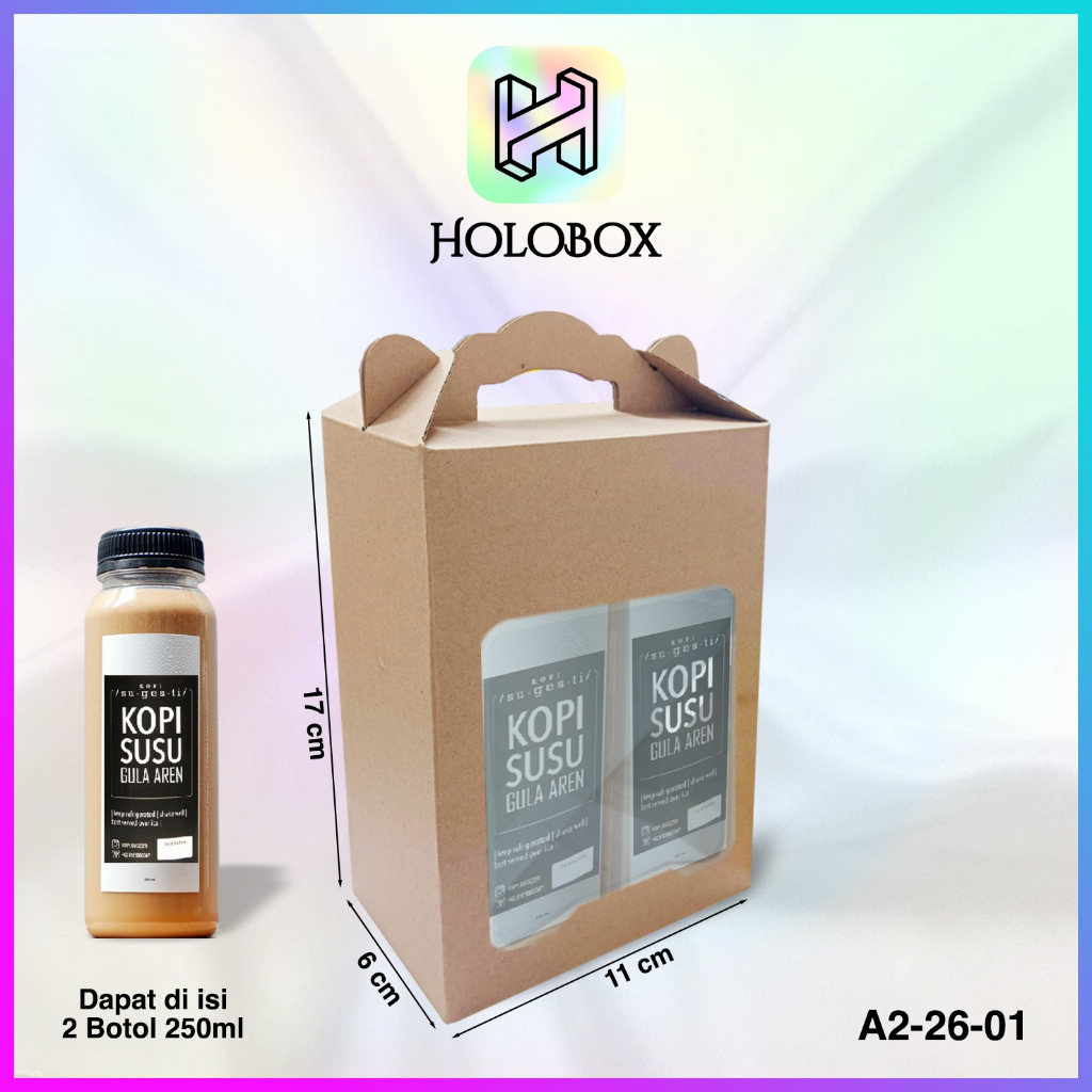 Jual gable box/kotak kue/box packaging/dus tentengan/Uk 21.5x13x23.5/A2 ...