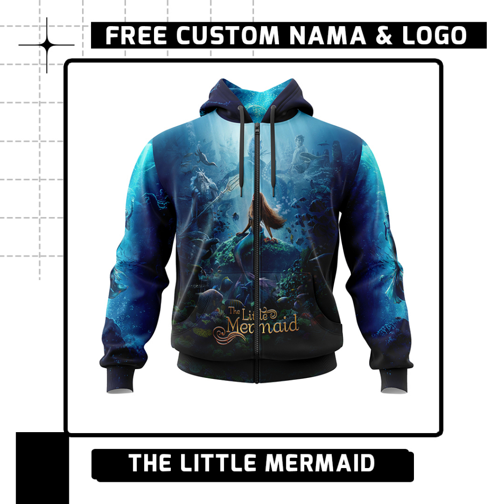 Jual Jaket Hoodie Pria Wanita Movie Animasi The Little Mermaid 2023 Art ...