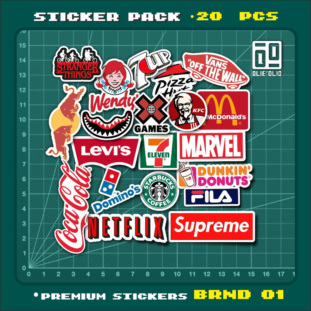 Jual STICKER CUSTOM PACK LOGO BRAND MEREK | STICKER TUMBLER | STIKER ...