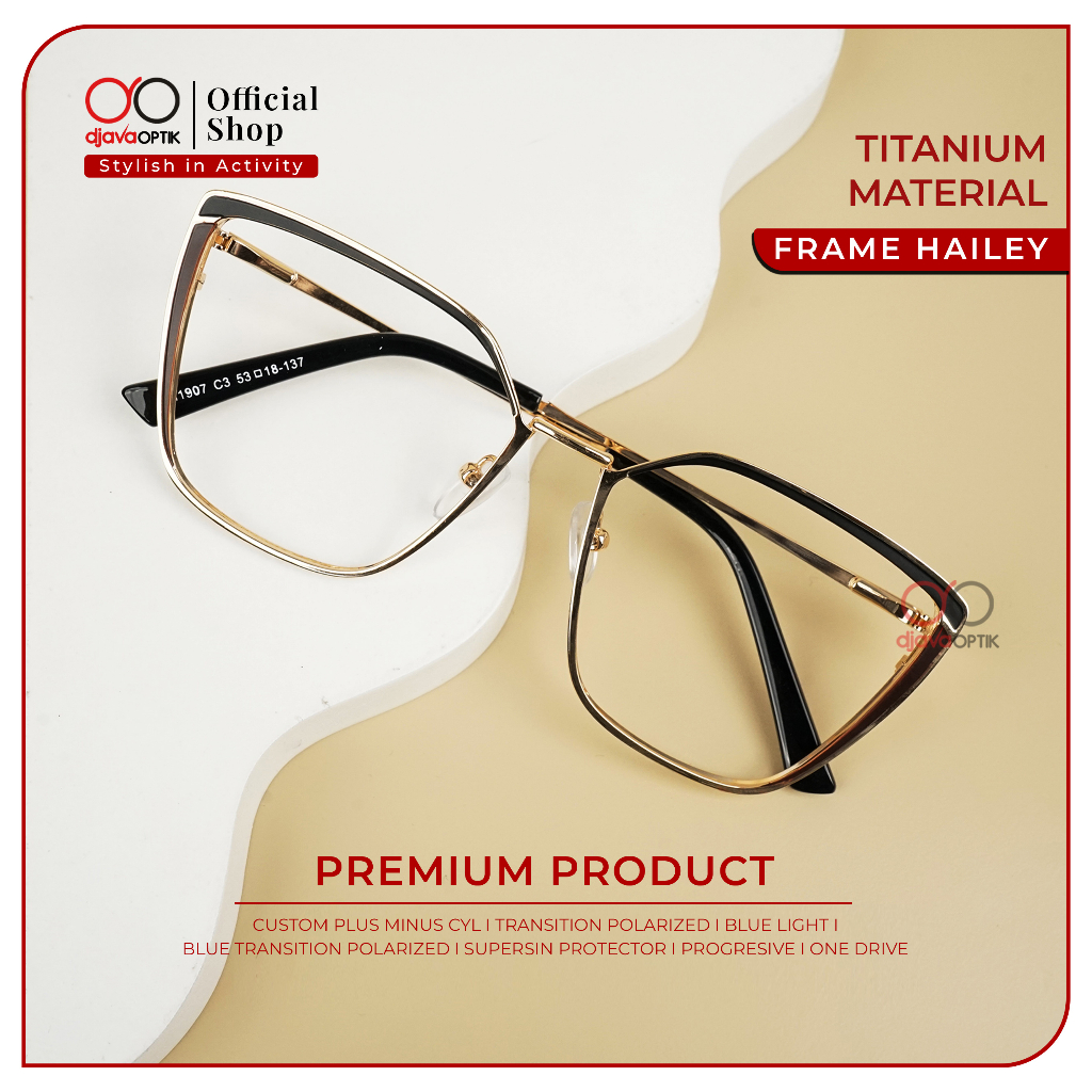Jual DJAVA OPTIK - Frame Hailey - Kacamata Cat Eye Supersin Protector Cewek | Shopee Indonesia