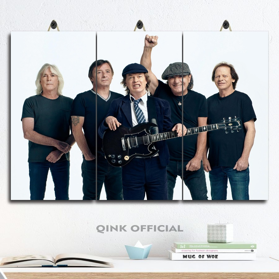 Jual POSTER DINDING KAYU BON SCOTT BAND AC DC 45X30 MULTIPANEL ...