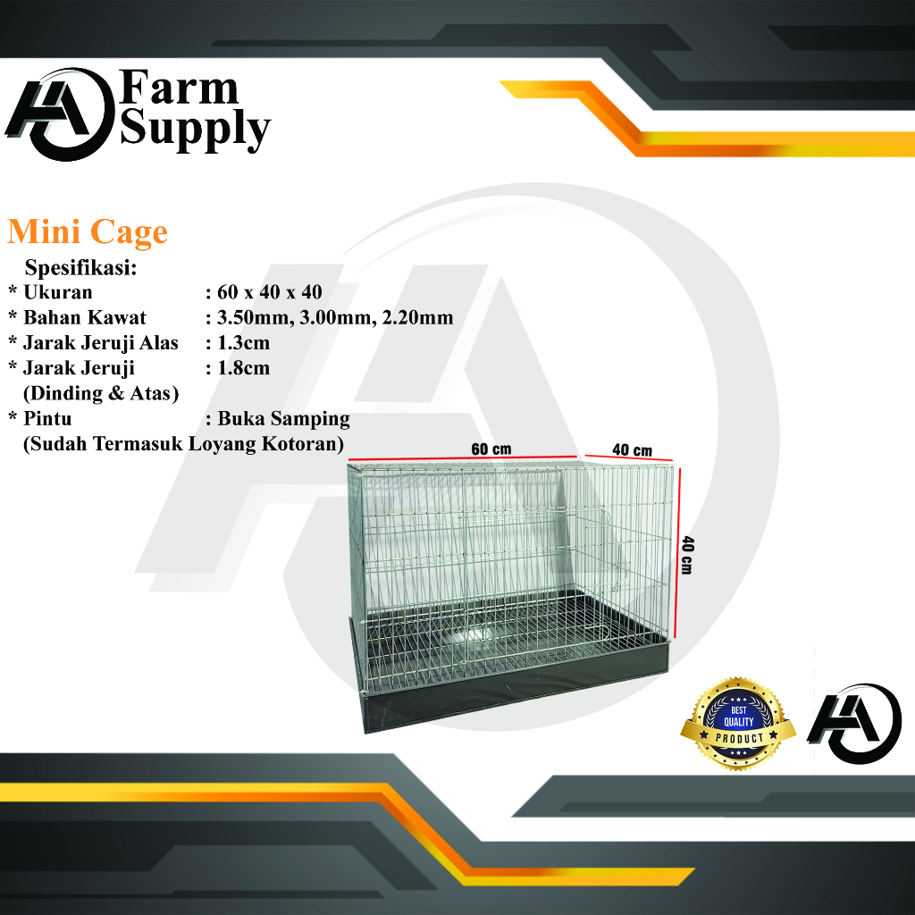 Jual Mini Cage Galvanis 60x40x40/ 1Hole + TATAKAN & Free Kabel Ties ...
