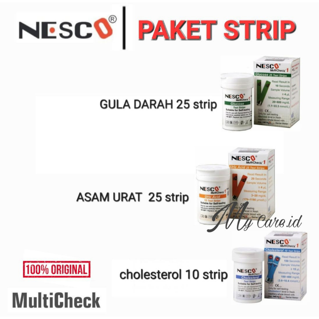 Jual LynCare Strip NESCO / Strip Nesco Gula / Strip Nesco Asam Urat ...