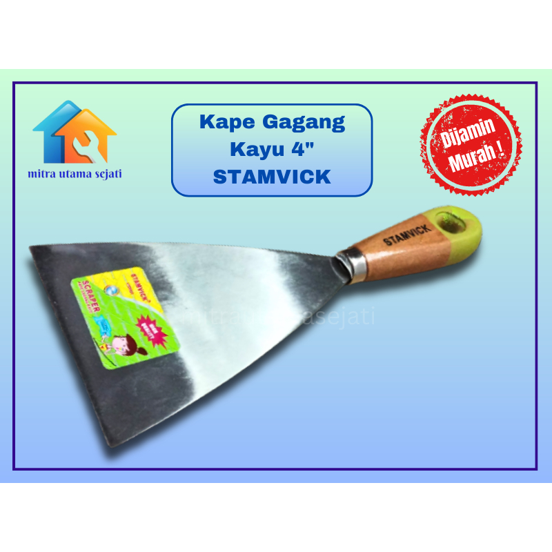 Jual Scraper Kape Gagang Kayu 4 Inch Kapi Kerok STAMVICK | Shopee Indonesia