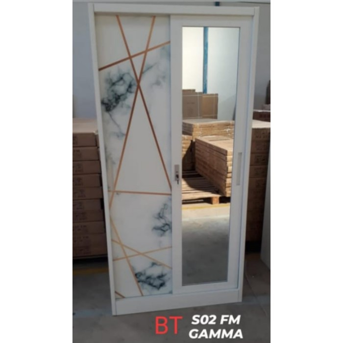 Jual Lemari Pakaian 2 Pintu Sleding Besi IMPORTA Type IMP BT S02 AG ...