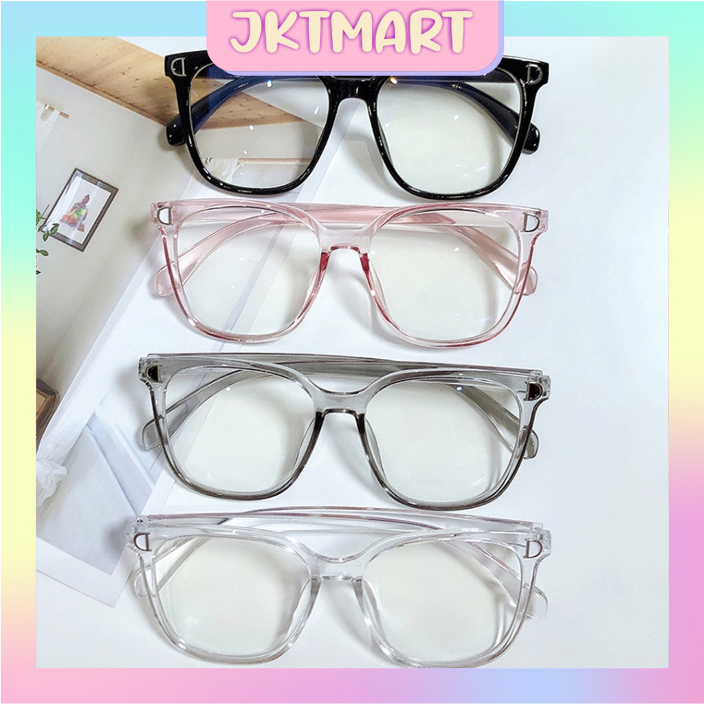 Jual ⭐ JKTMART ⭐ Kacamata Persegi Retro Aquare Pria Wanita Optik ...
