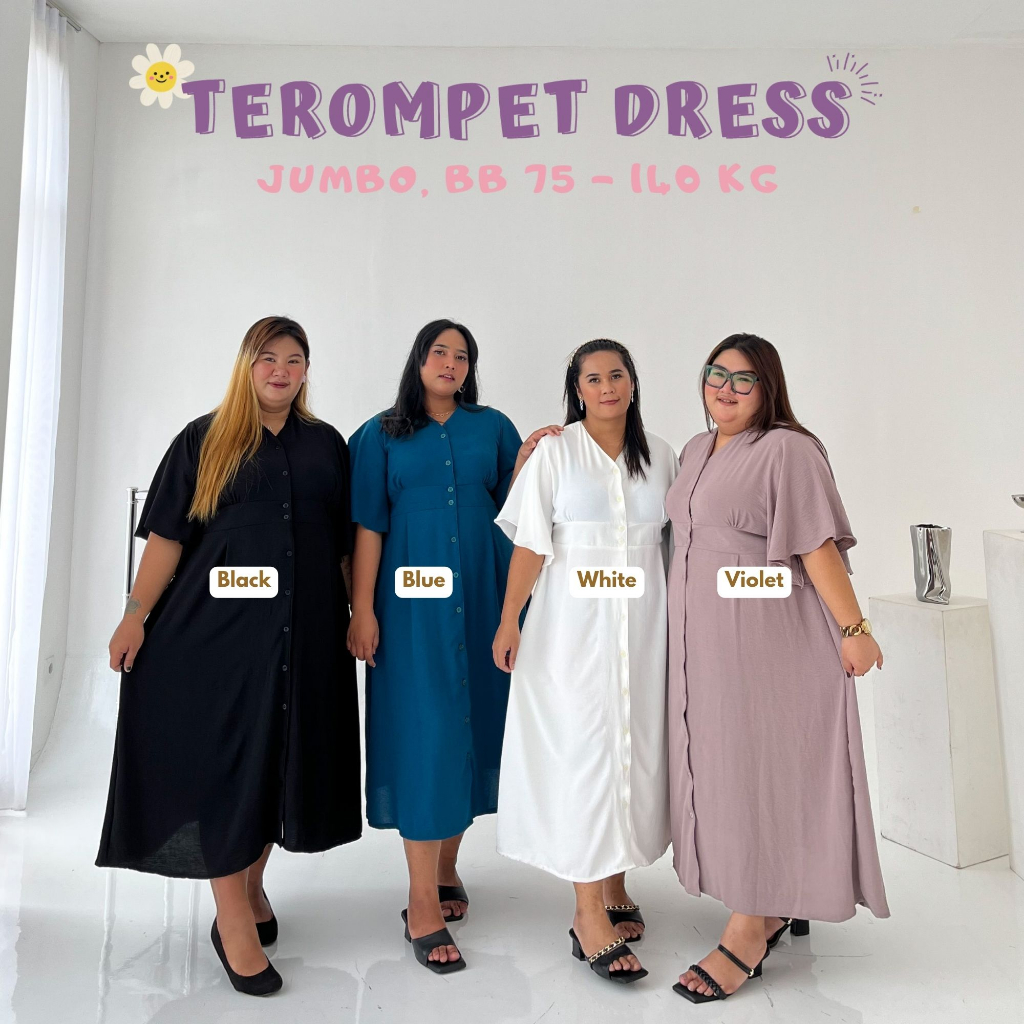 Jual Mokmok - Terompet Set Dress BigSize JumboSize | Shopee Indonesia