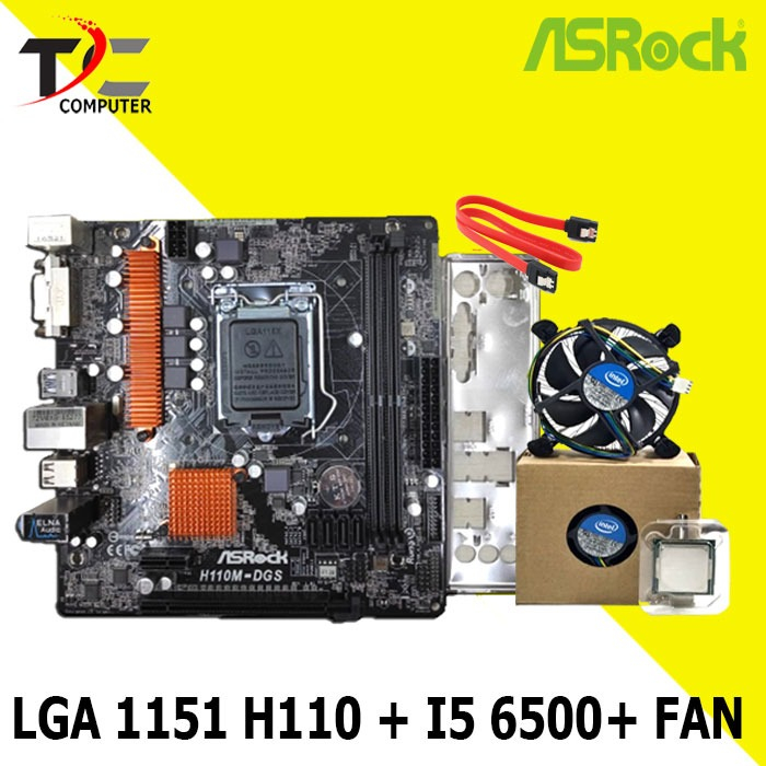 Jual Paket Mobo H110 LGA 1151 DDR4 Plus Processor I5 6500 FAN | Shopee ...