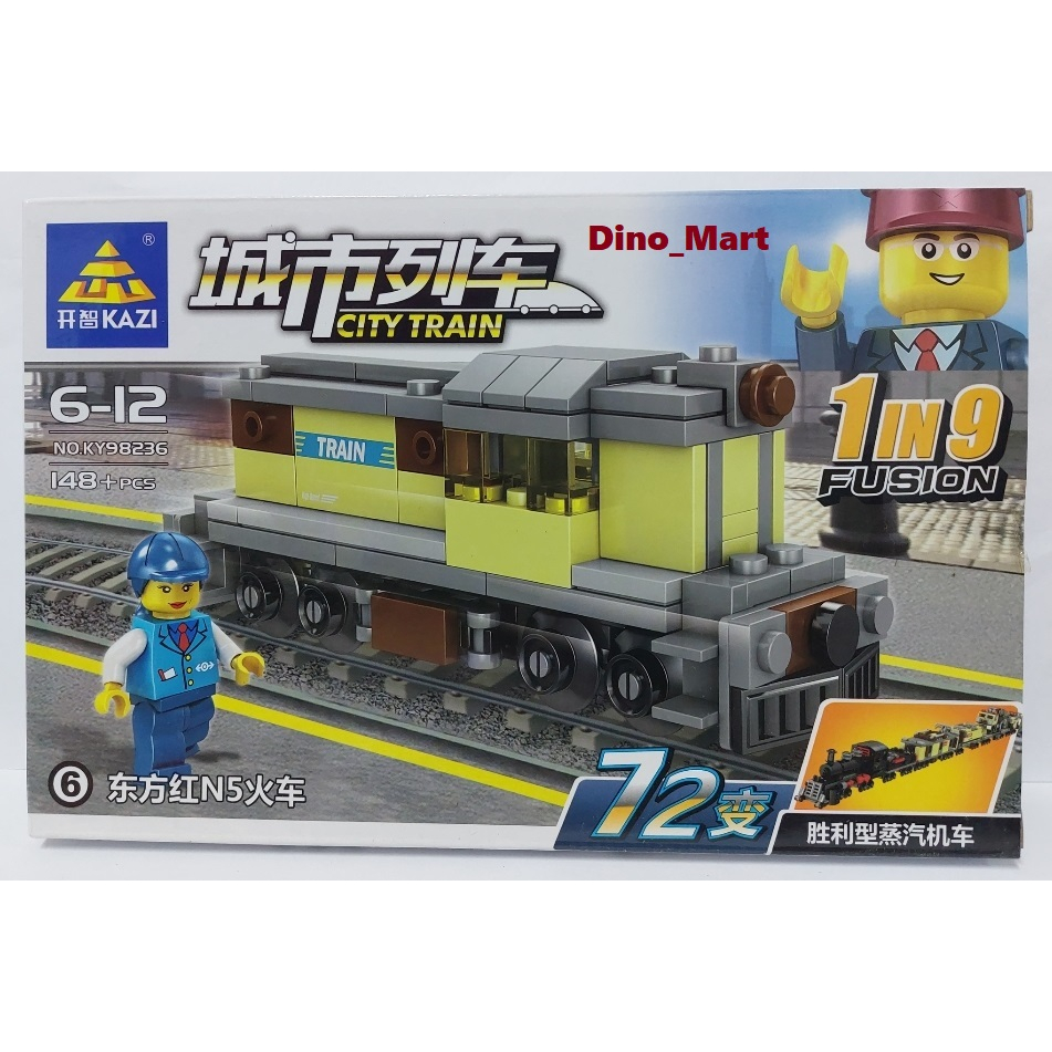 Jual Brick Kereta Api City Train 1 in 9 Fusion Kazi KY98236 - Dino Mart | Shopee Indonesia