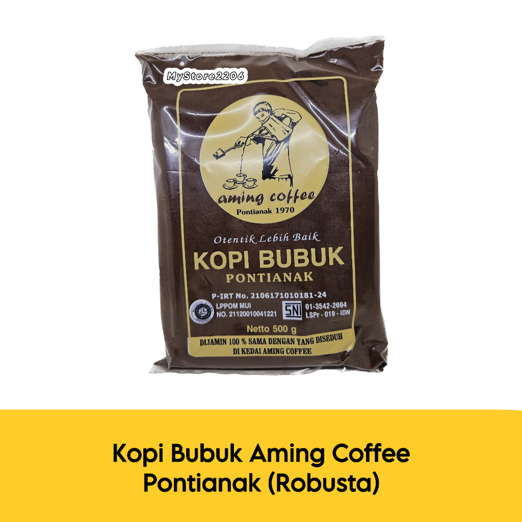 Jual Kopi Robusta Bubuk Aming / Aming Coffee Pontianak 500gr (500 gram ...