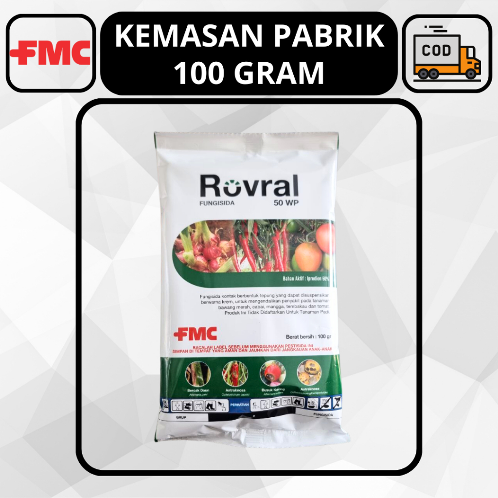 Jual Fungisida ROVRAL 50 WP 100 Gram Bahan Aktif Iprodion 50% | Shopee ...