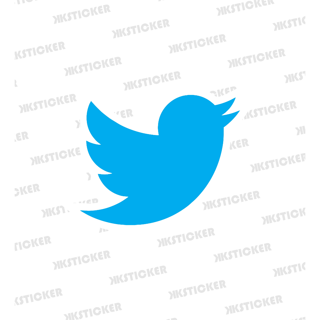 Jual Sticker Twitter | Stiker Vinyl Anti air + Laminasi | Shopee Indonesia