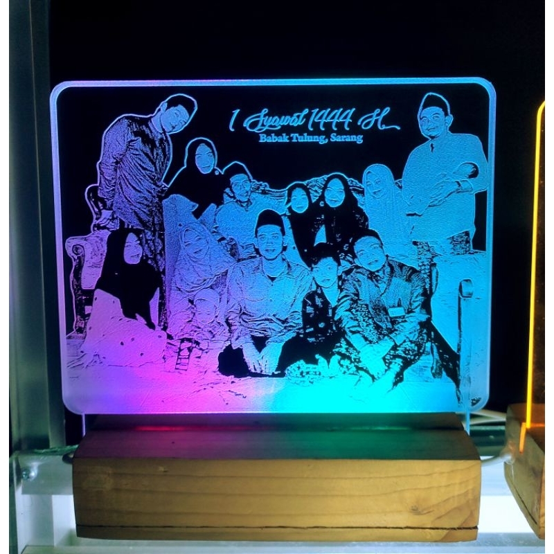 Jual Lampu Akrilik Custom Foto / Lampu Hias 3D / Lampu Tidur / Lampu ...