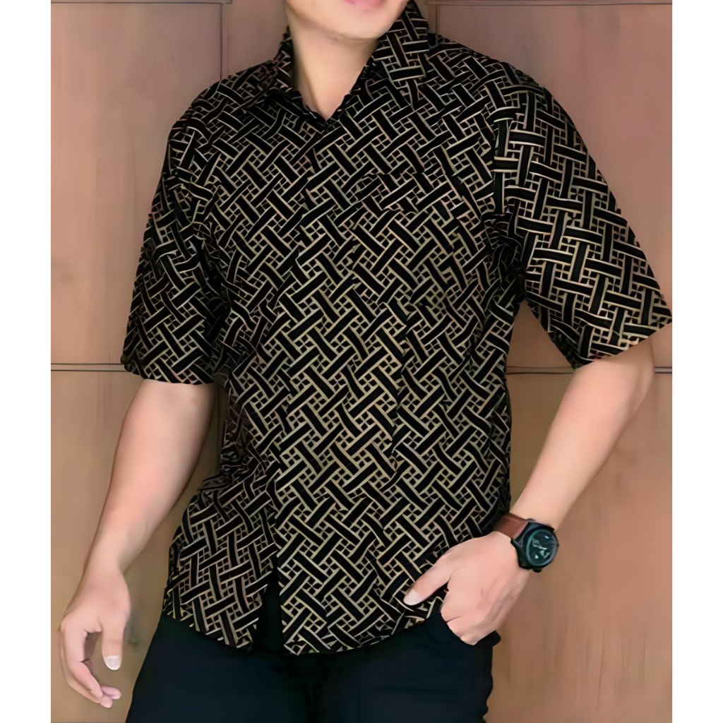 Jual Baju Batik Pria Lengan Pendek / Baju Batik Pria / Kemeja Batik ...