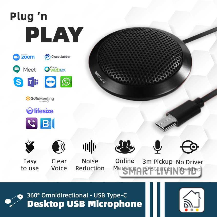 Jual Desktop Mic USB Type C Type-C Conference Microphone ...