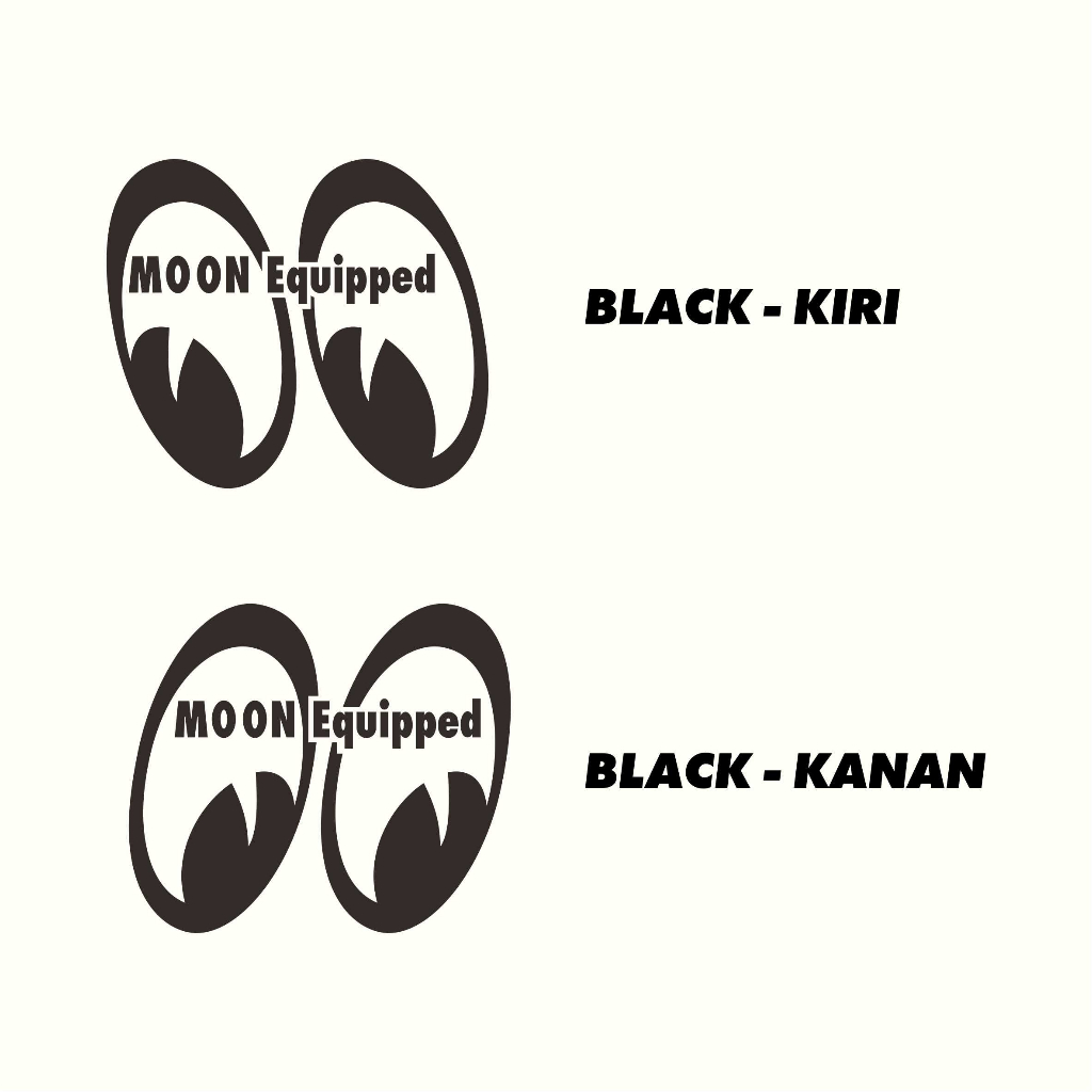 Jual Cutting Sticker Moon Equipped Mooneyes Moon Eyes Vinyl Oracal ...