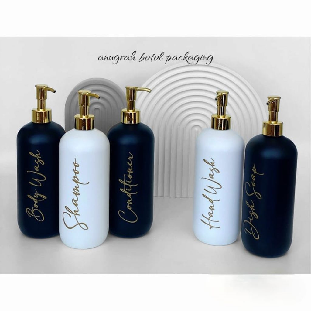 Jual Botol Wadah Sabun Cair kosong Refill Premium 500ml hdpe PUTIH DOFF ...