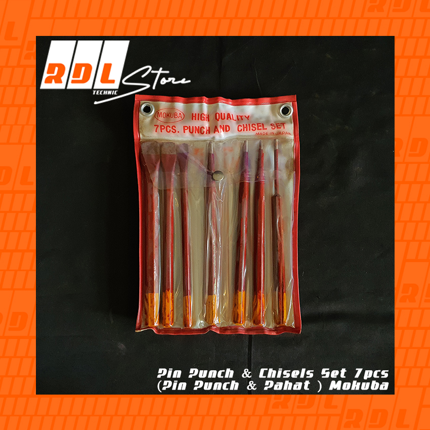 Jual Pin Punch & Chisels Set 7pcs (Pin Punch & Pahat ) Mokuba | Shopee ...