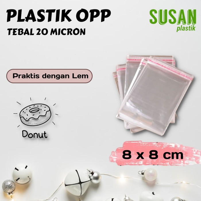 Jual PLASTIK OPP 8X8 (SEAL/LEM) 20 MIC/ PLASTIK KEMASAN RISOL/ KUE PIA ...