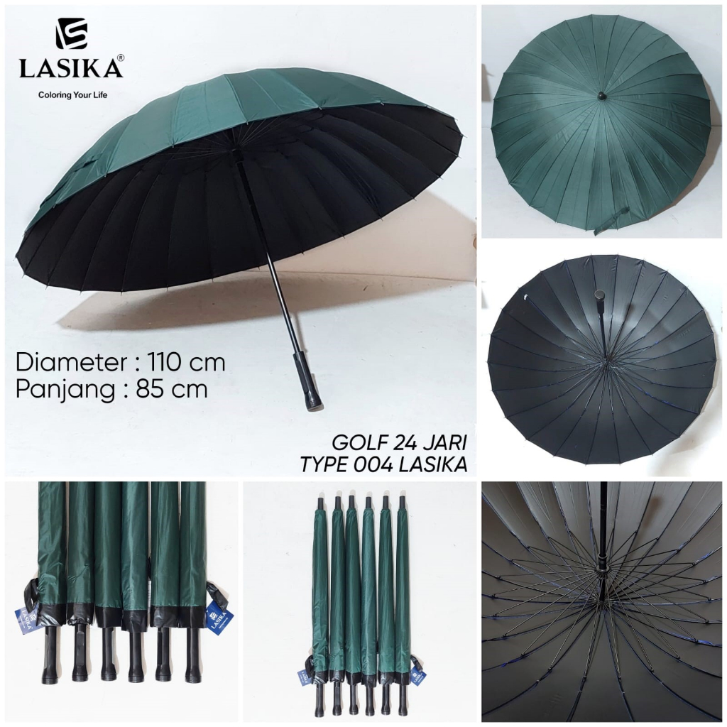 Jual PAYUNG GOLF PANJANG 24 JARI RANGKA BESI MATERIAL KAIN VINYL FREE SARUNG 004 LASIKA | Shopee ...