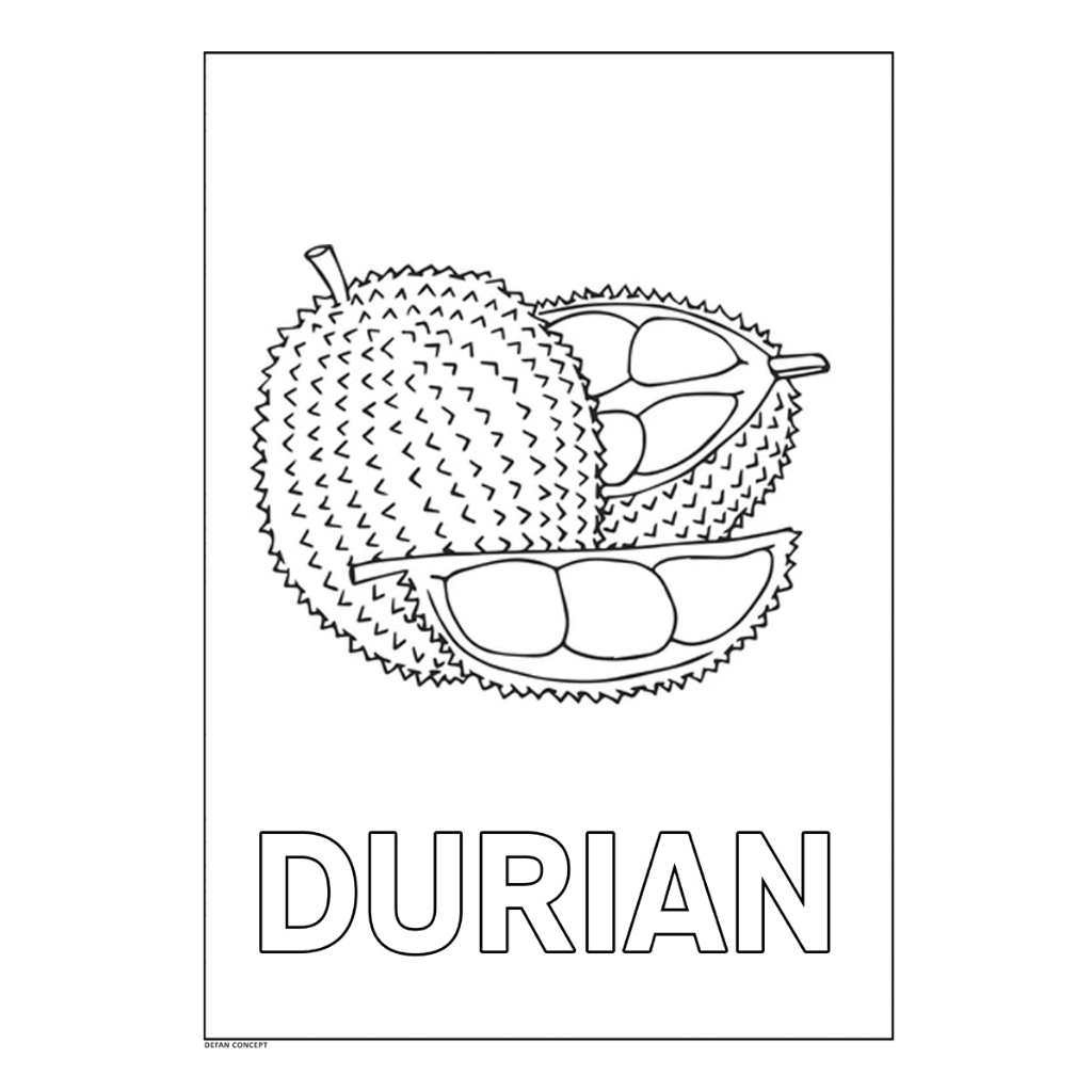 Jual Kertas Mewarnai A3 Best Produk Seller - Mewarnai Sketsa Buah ...