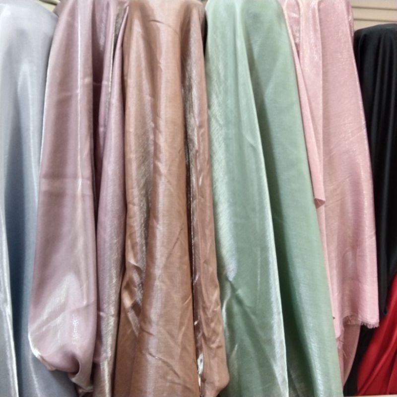 Jual bahan Shimmer silk/bahan kain polos Shimmer silk premium/silk ...
