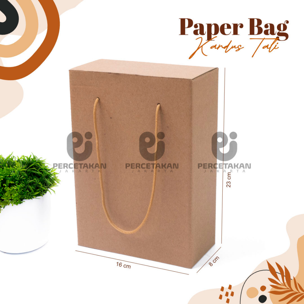Jual Paperbag Kardus E FLUTE tali | Uk 16x8x23 cm | Box Hampers | Box ...