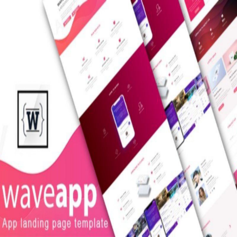 Jual WaveApp - Template Landing Aplikasi Bootstrap | Shopee Indonesia