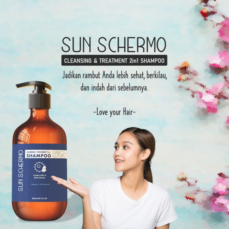 Jual SHAMPOO ANTI RONTOK DAN ANTI KETOMBE 300ML/SAMPO SUN SCHERMO ...