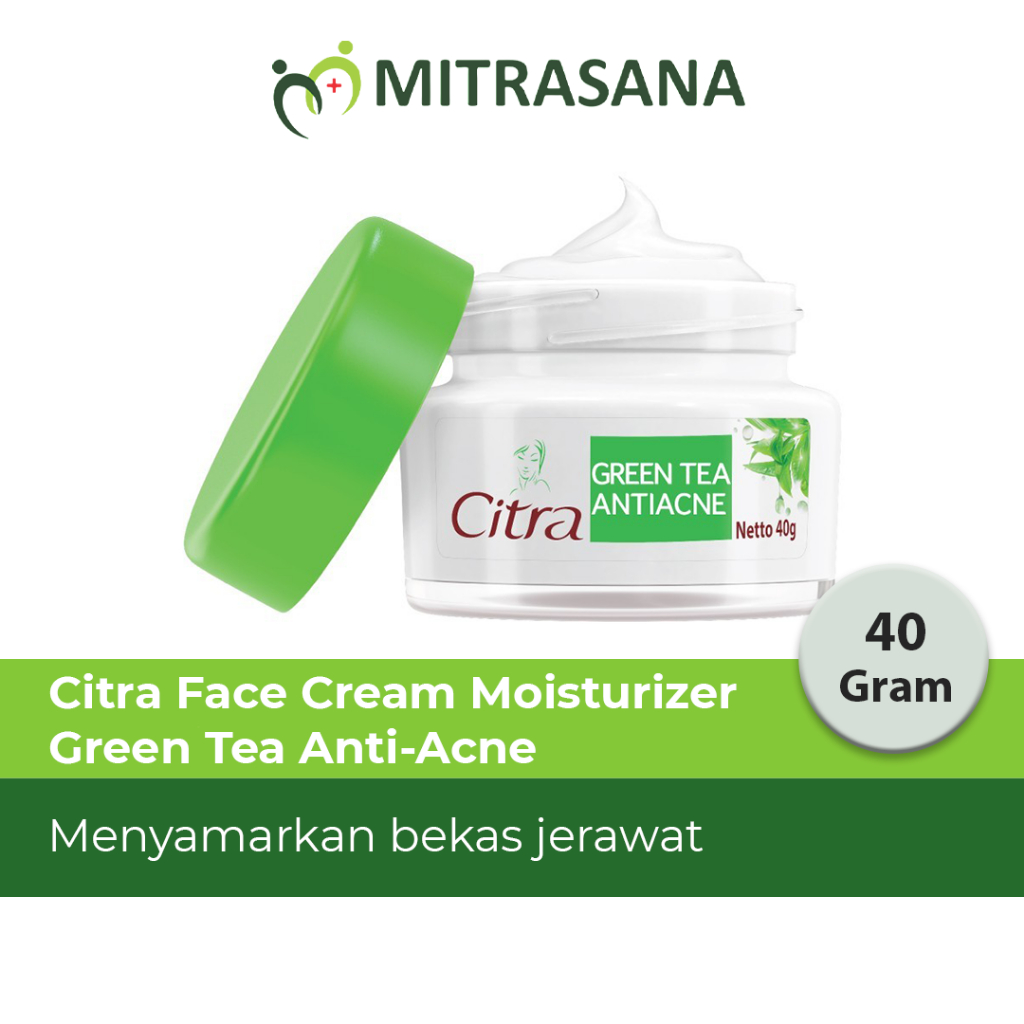 Jual Citra Face Cream Moisturizer Pelembab Wajah Green Tea Anti Acne 40 ...
