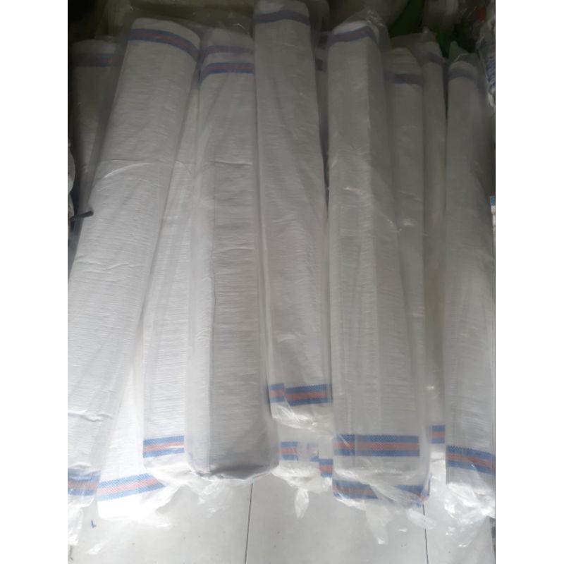 Jual Karung Roll strip biru merah biru/strip biru ukuran 120x45 yard ...