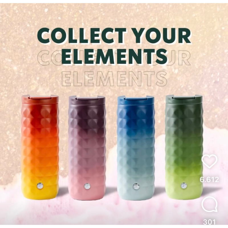 Jual Tumbler Starbucks Studded Stainless Element 16oz | Shopee Indonesia