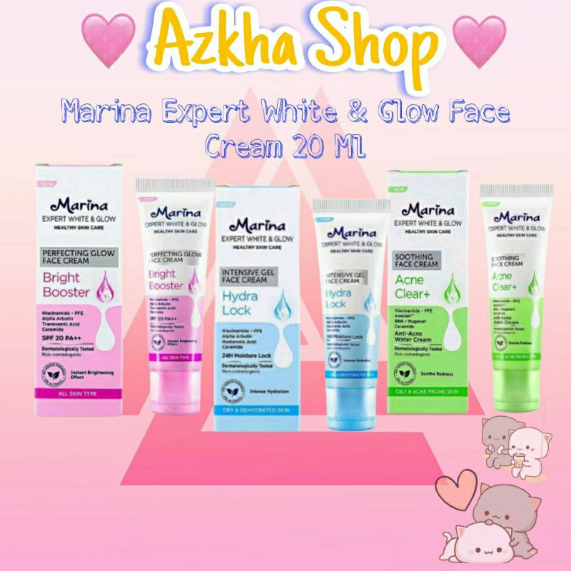 Jual Marina Expert White & Glow Face Cream 20ml | Shopee Indonesia
