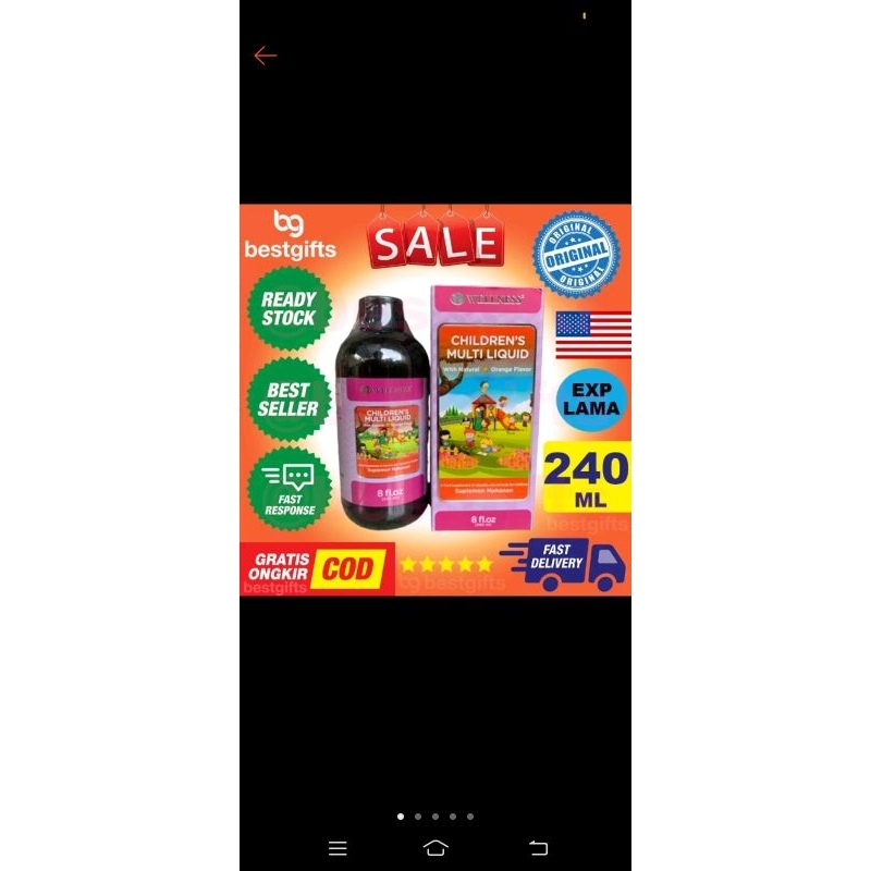 Jual wellness children multi liquid 240ml | Shopee Indonesia