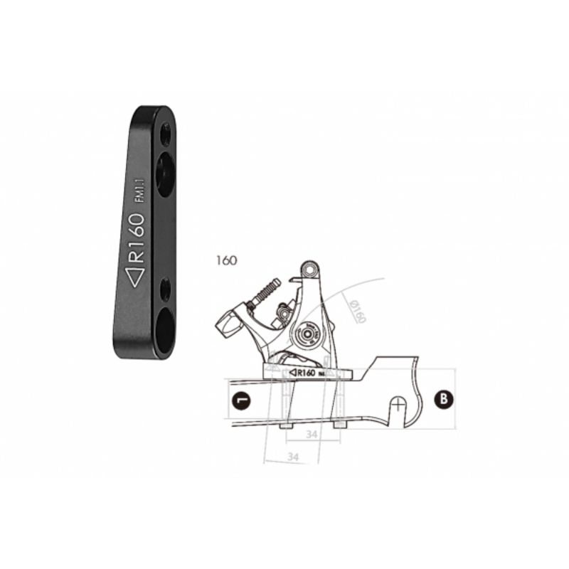 Jual adaptor caliper tektro flat mount r160 rear adaptor kaliper ...