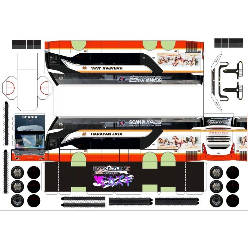 Jual Lembaran PaperCraft Bus Harapan Jaya SR2 XDD Skala 1:50 | Shopee ...