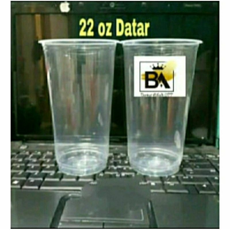 Jual GELAS PLASTIK 22 OZ DATAR 7 GRAM (M CUP)/ CUP PLASTIK PP | Shopee ...